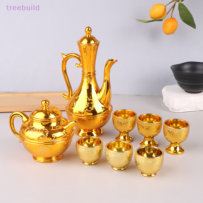 [treebuild] Wine Kettle Coffee Pot Set Vintage Wine Glasses Jug ...
