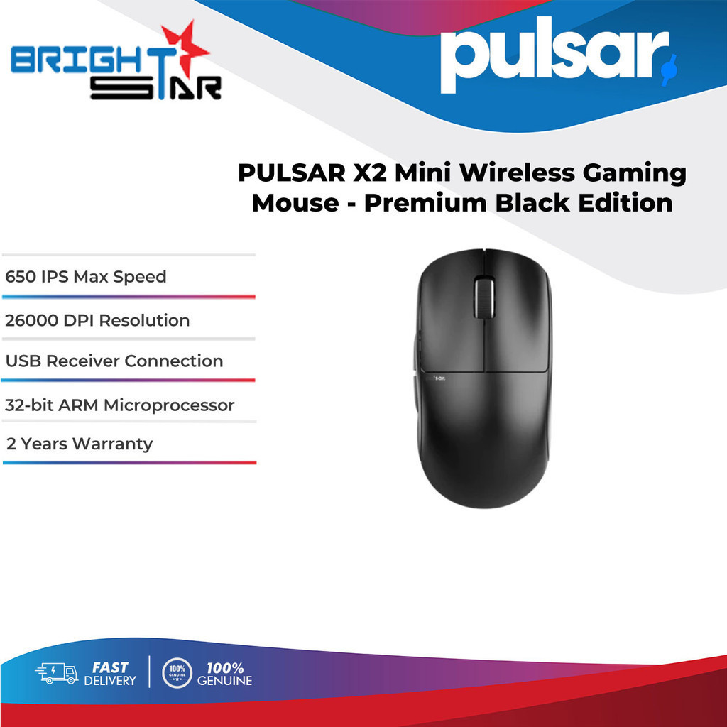 PULSAR X2 Mini Wireless Gaming Mouse - Premium Black Edition | Shopee Malaysia