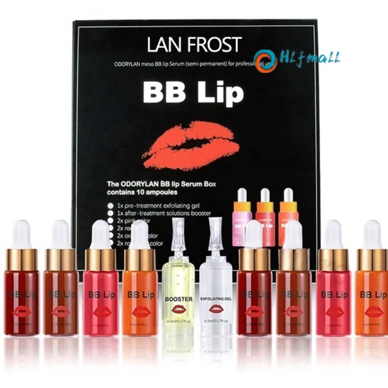 Korean BB Lips 5ml*10 Bottle Glow Ampoule Serum Starter Kit Lip Gloss ...