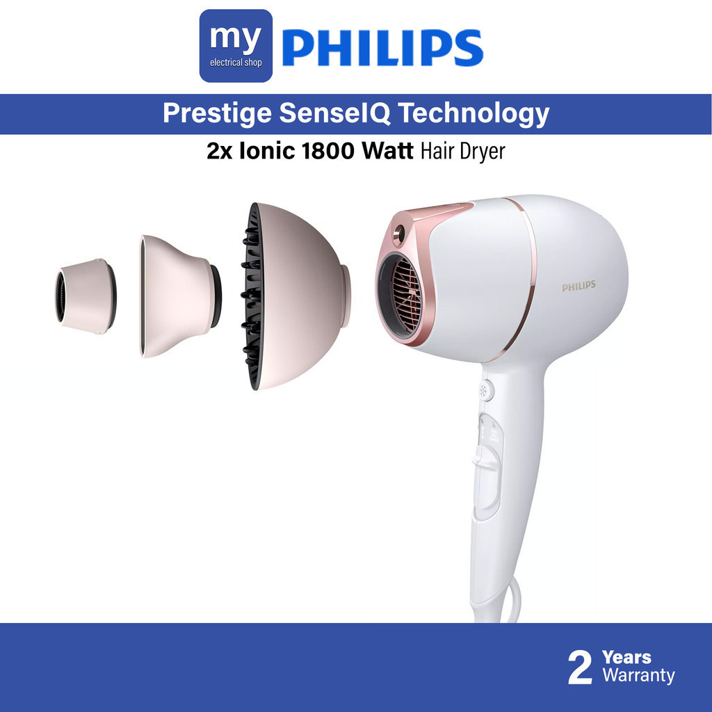 Philips Double Ionic Hair Dryer SenseIQ BHD628/03 BHD628 | Shopee Malaysia