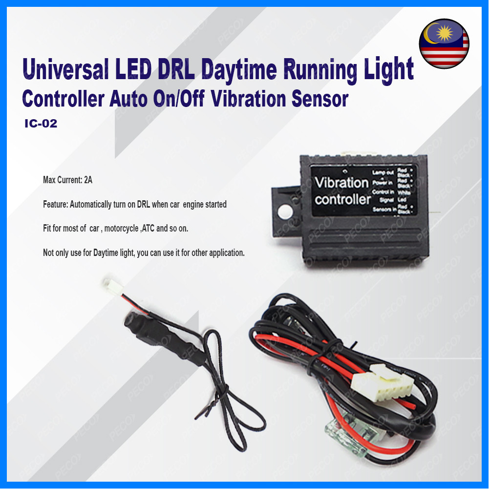 Universal LED DRL Daytime Running Light Controller Automatic On Off Relay Harness ( IC-02 ...