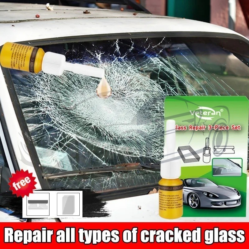 Repair all types of cracked glass Gam cermin kereta retak Windscreen ...