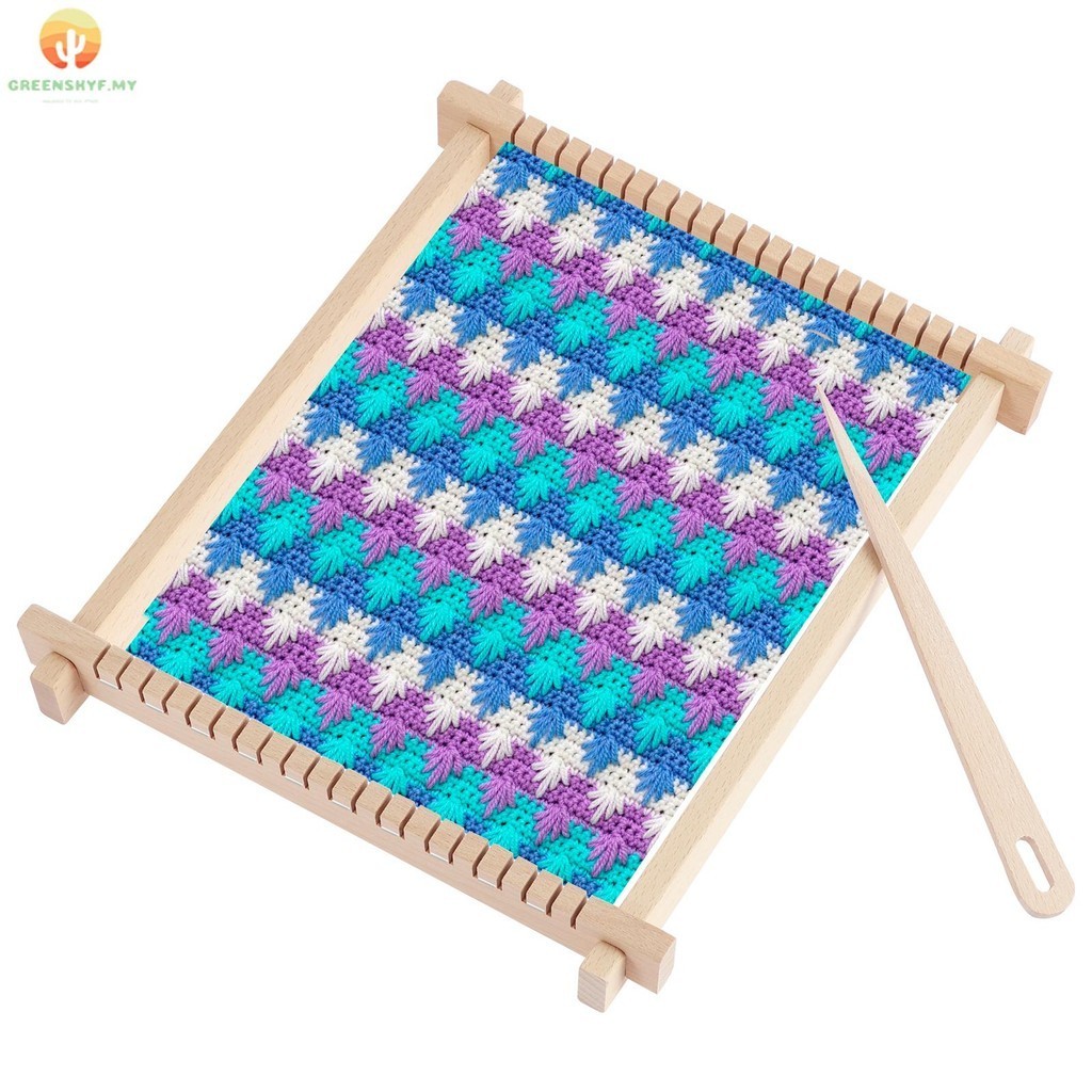 Weaving Loom Kit Wooden Weaving Frame Set with Big Eye Needle Hand ...