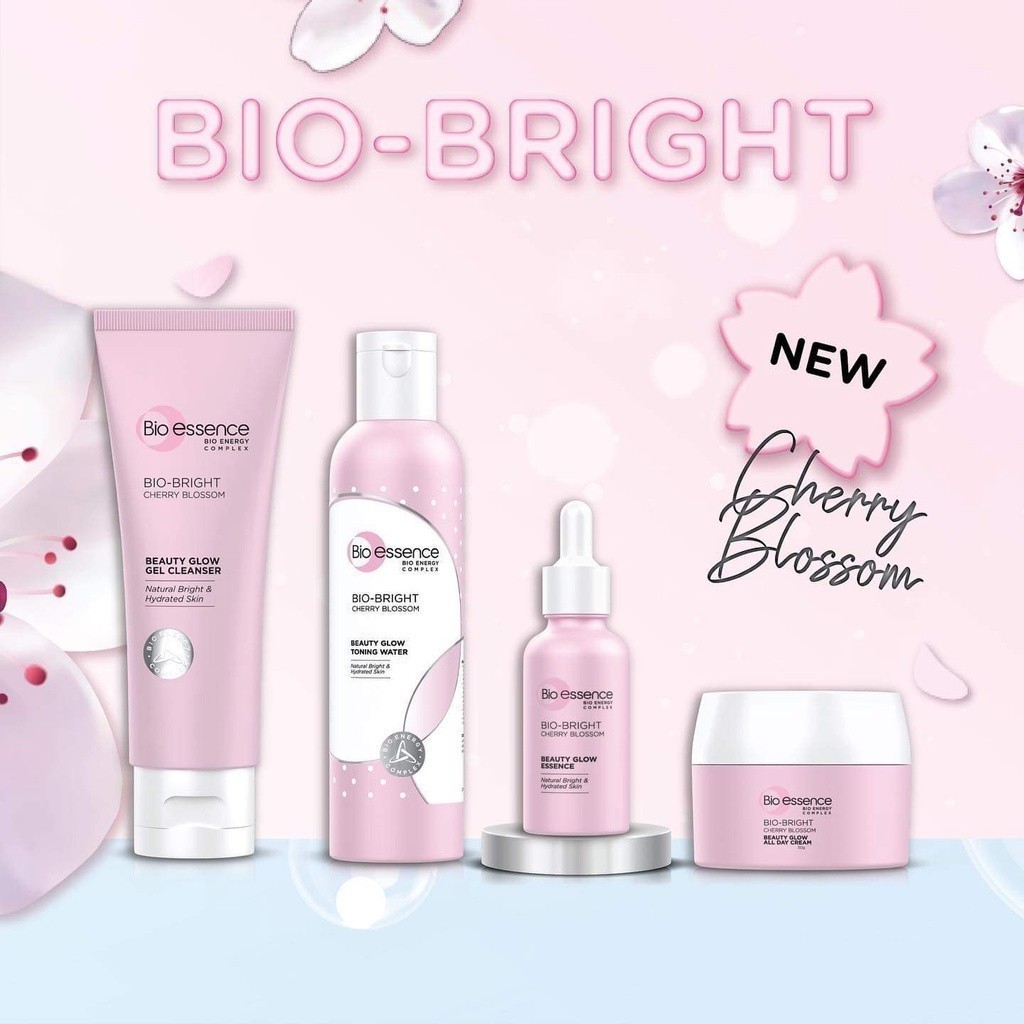 Bio Essence Bio-Bright Cherry Blossom Beauty Glow Gel Cleanser Toning ...