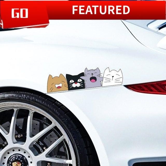 stiker kereta Pelekat Hiasan Kartun Comel, Stiker Kereta Kucing ...