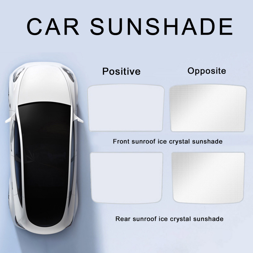 Double Layer Fabric Sun Protection Car Sunshade Uv Protection Tesla ...