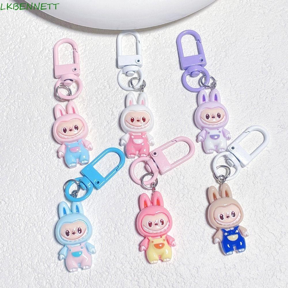 LKBENNETT Labubu Doll Keychain, Creative Kawaii Labubu Pendant Keyring ...