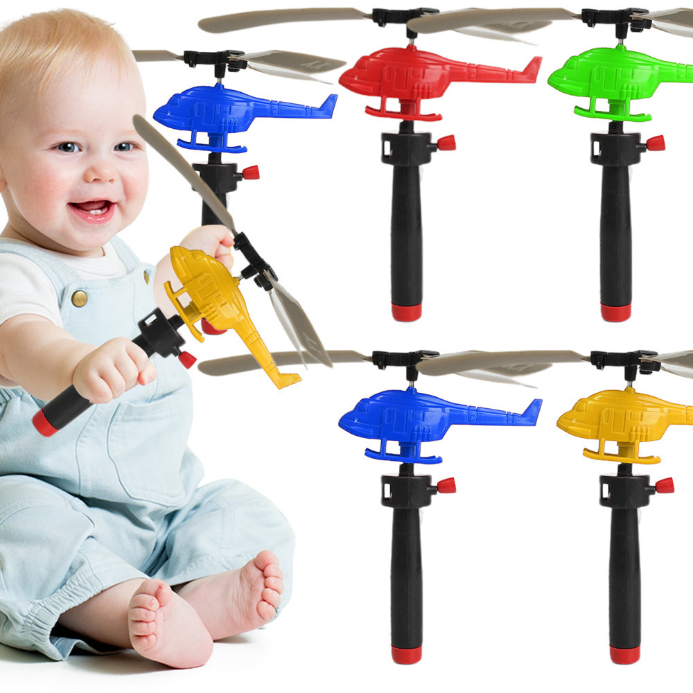 Classic Handle Pull Line Aviation Model Helicopter Outdoor Toys / DIY ...