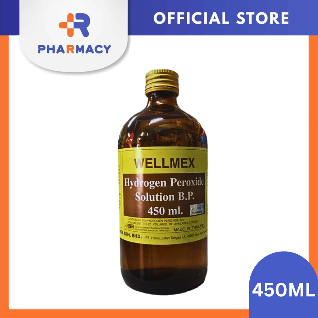 R Pharmacy | Wellmex Hydrogen Peroxide 6%V/V 450Ml | Shopee Malaysia
