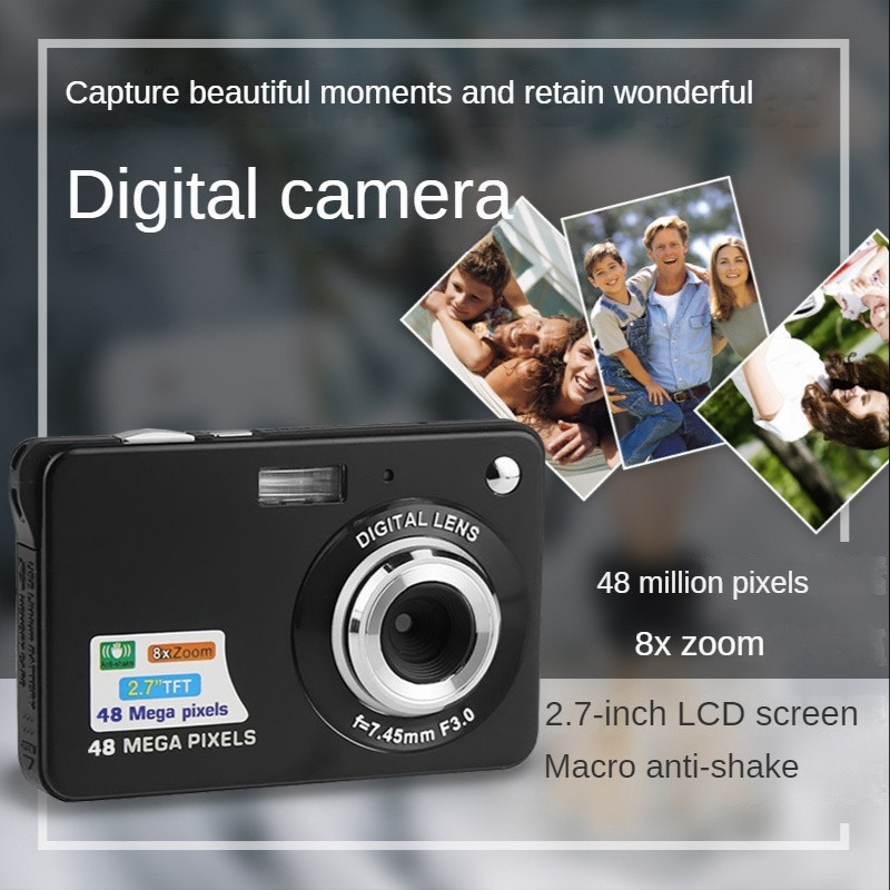 【Ready Stock】Digital HD Camera 48MP Camera 2.7 Inch LCD Screen 8x Zoom ...