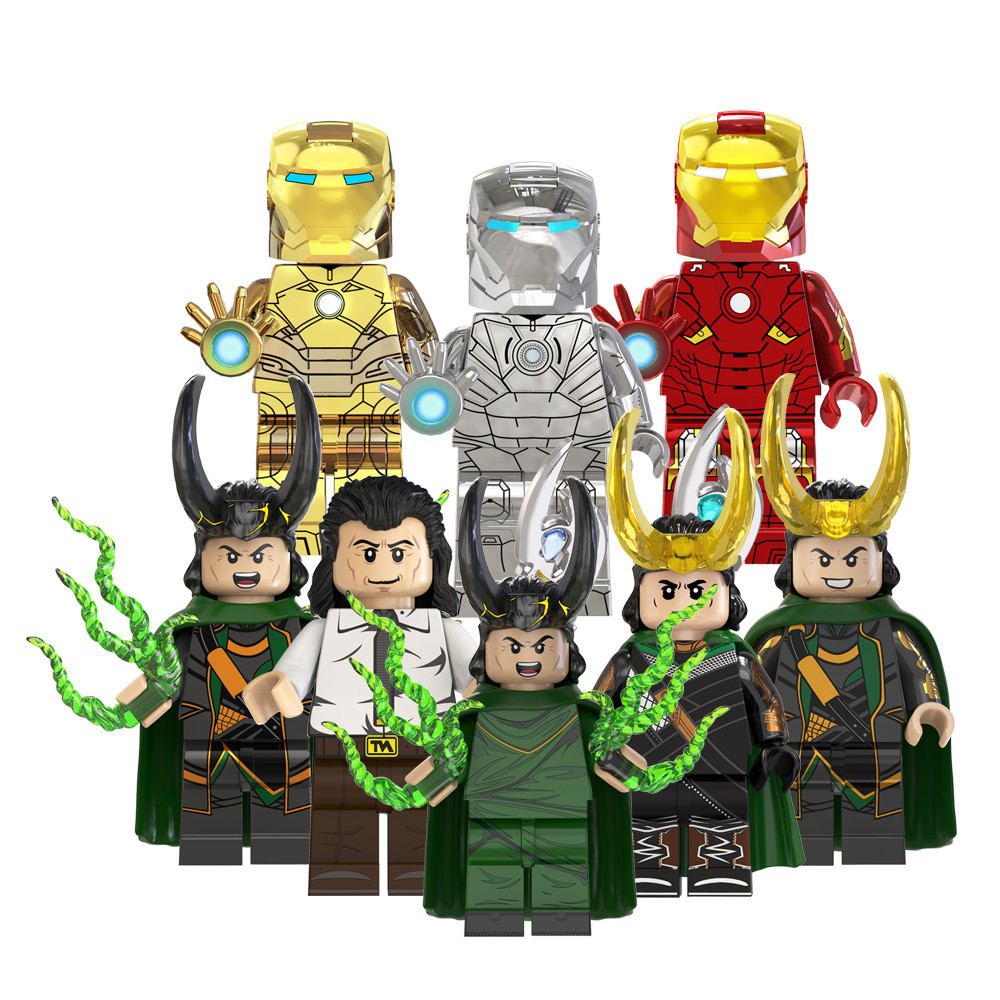 Super Heroes Movie Iron Mini Assembly Figure Loki Man Building Block ...