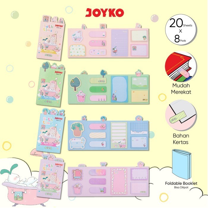 Memo Stick Sticky Note Memo Paper Joyko MMS-40 Bath Time Sticky Memo ...