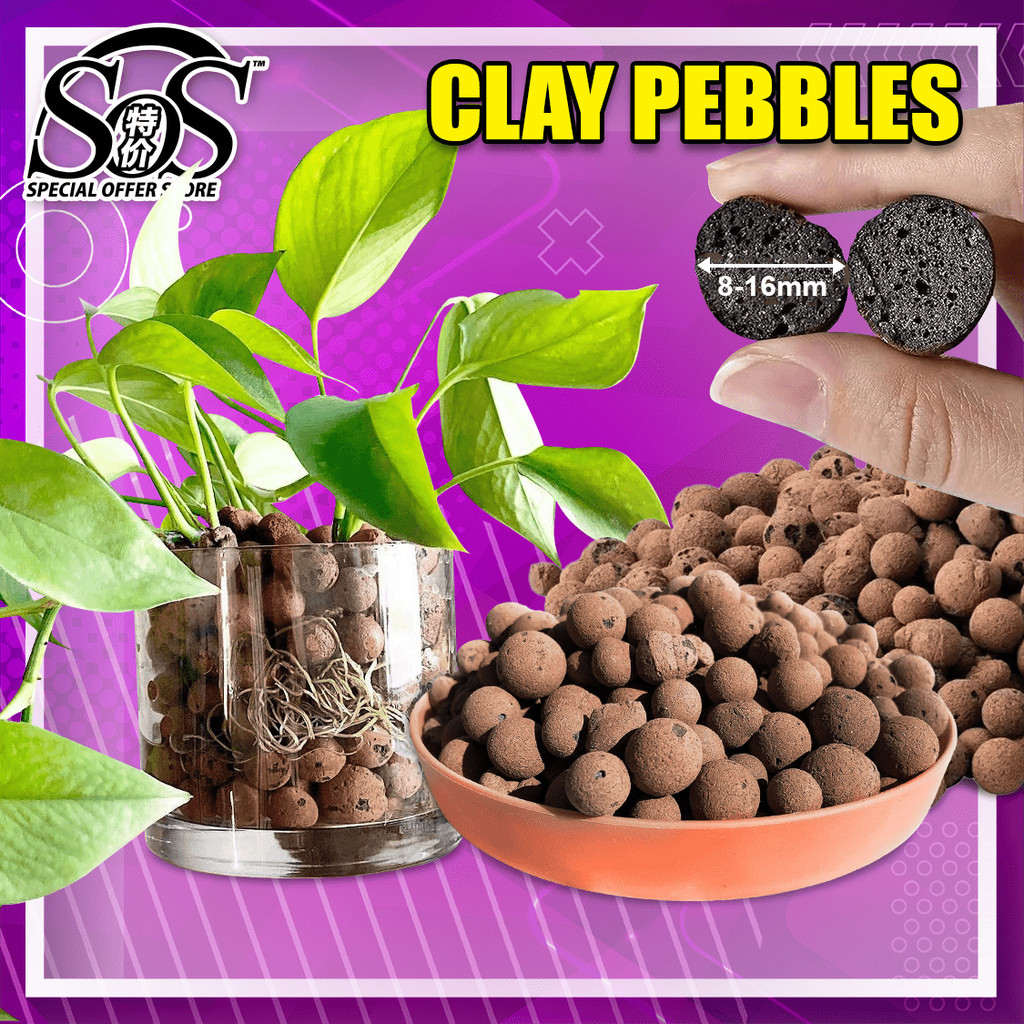 1Liter Hydro Stone Aquaponic Base Succulent Soil Clay Pebbles Clay Ball ...