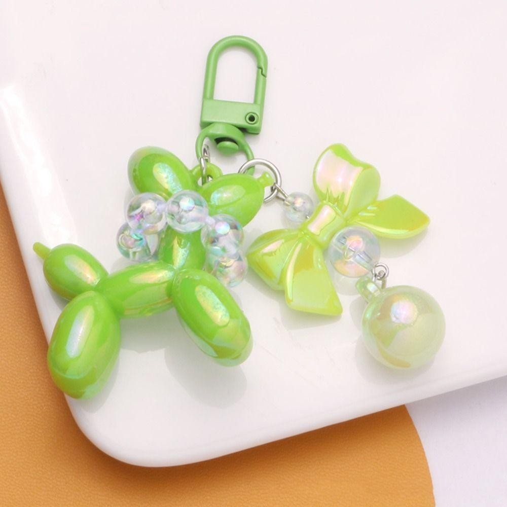 TYLER1 Balloon Puppy Keychain, Acrylic Pearl Bow Key Ring, Mini Candy ...