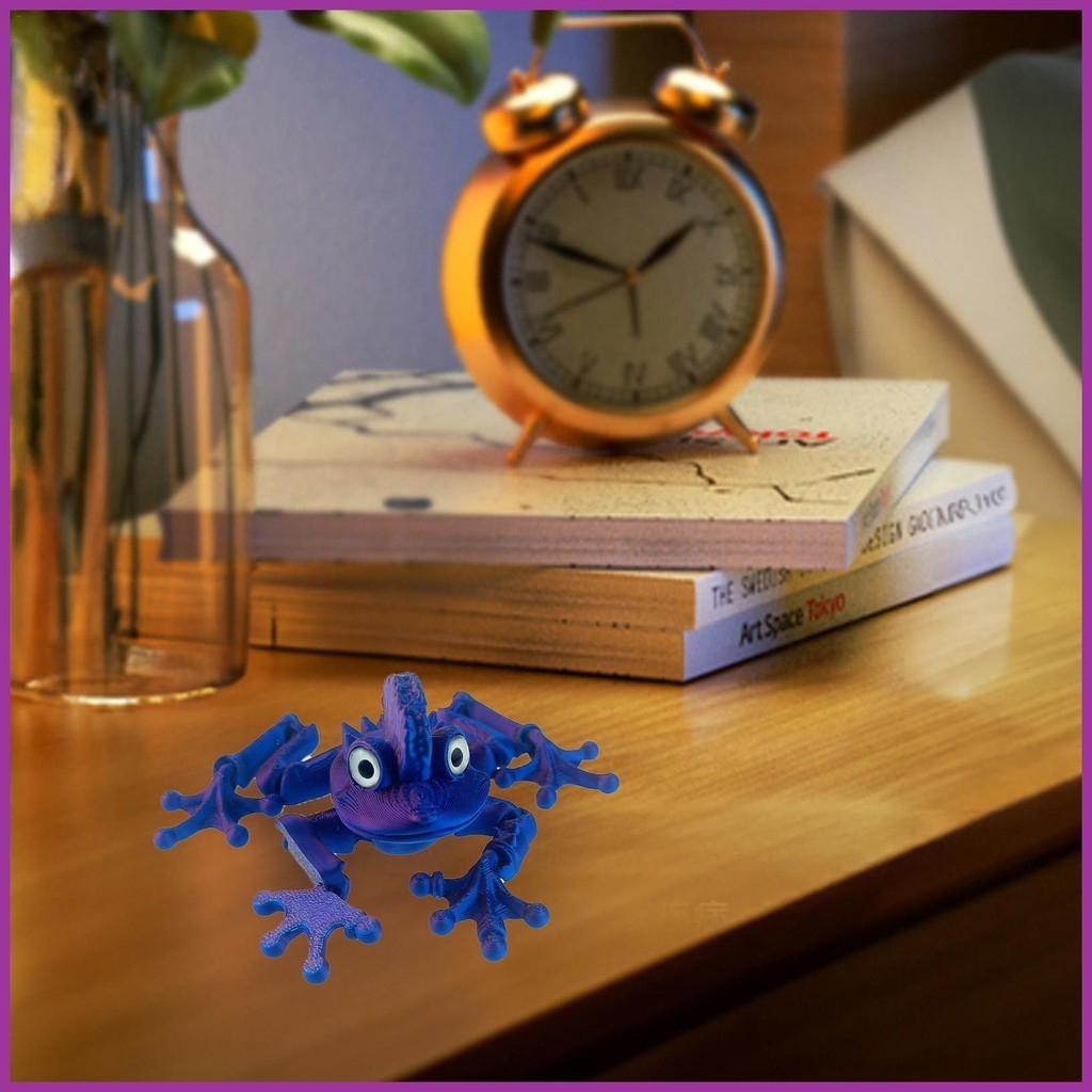 3D Printed Animals Full Articulated Frog Statue Unique Articulated Frog ...