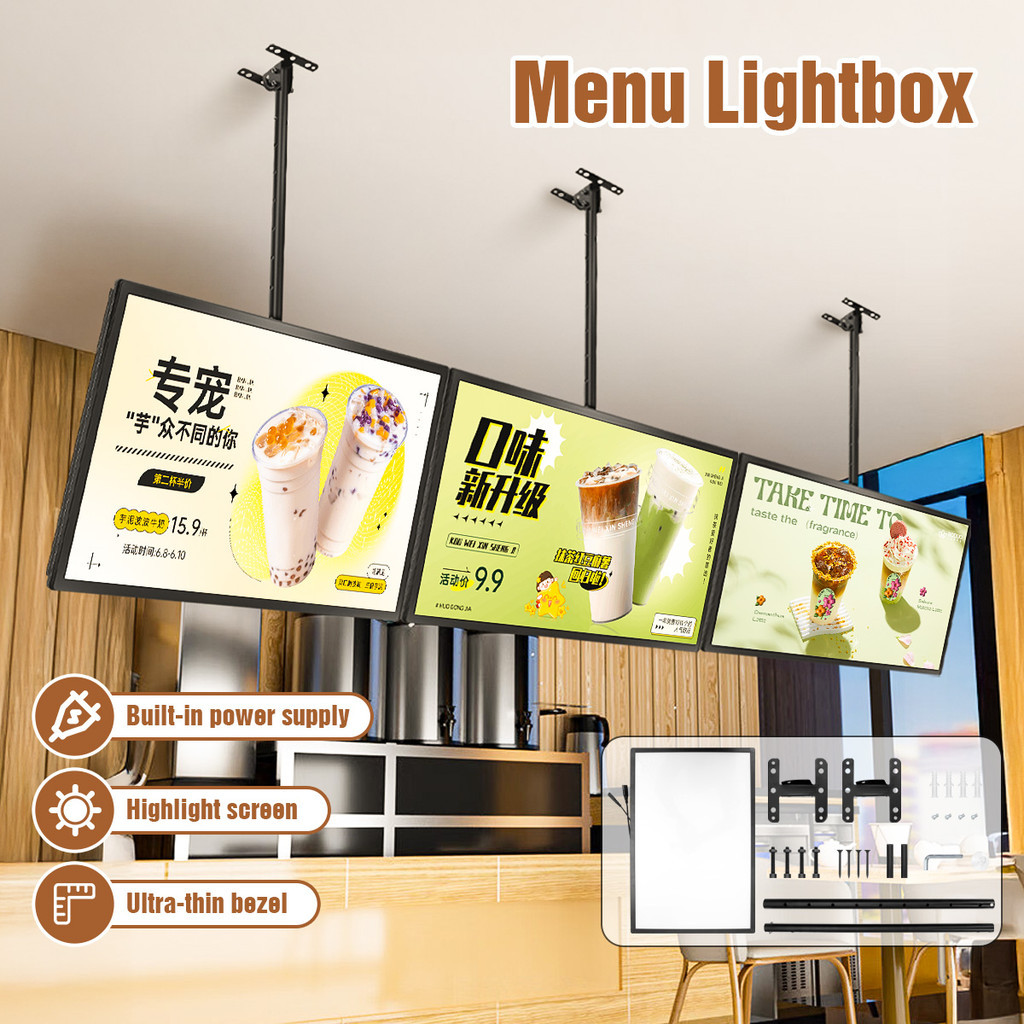 LED Menu Board Display LED Menu Board Adjustable Pole LED Lightbox Menu ...