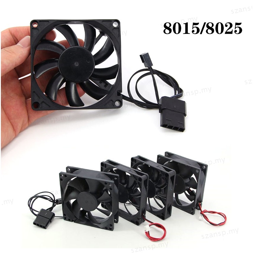 8cm 8015 8025 DC 12v 3pin big 4pin xh 2.54 2pin Brushless Cooling Fan 80x80x25mm Heatsink ...