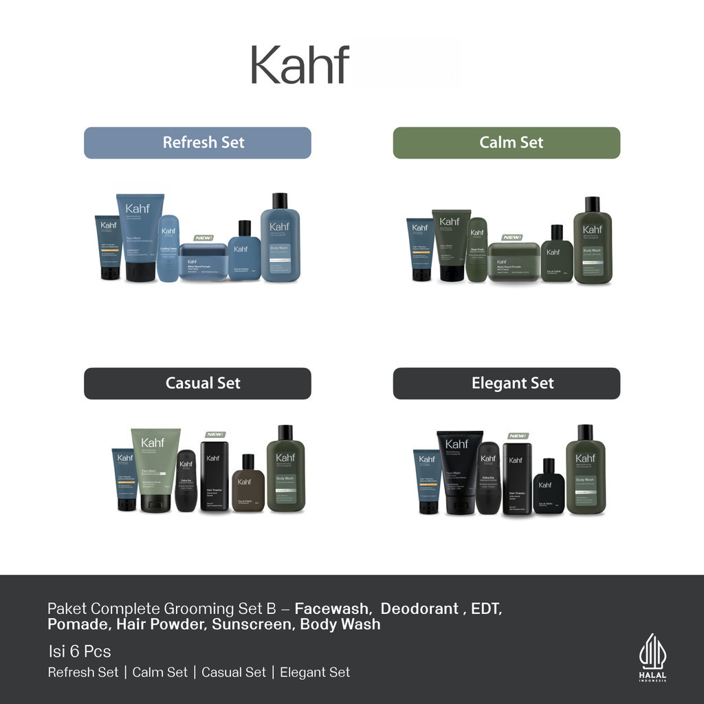 Kahf Complete Grooming Set B contains 6 | Shopee Malaysia