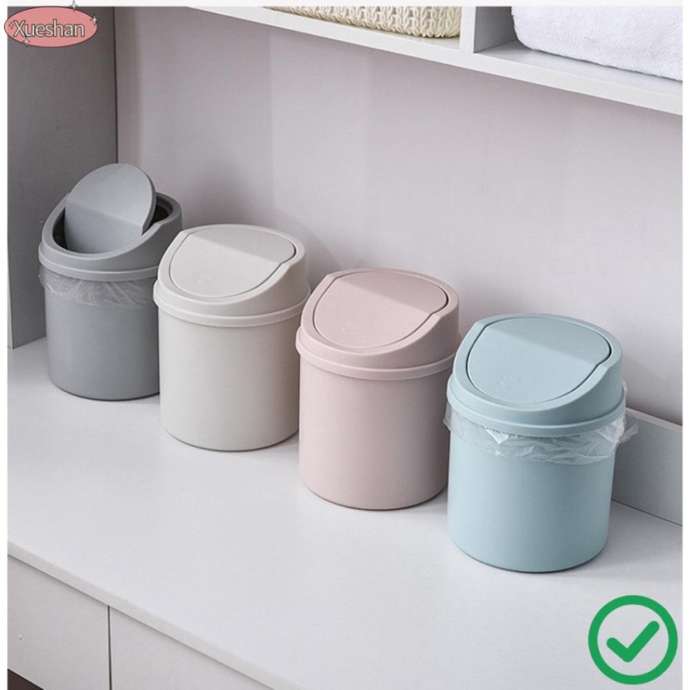 XUESHAN Mini Desktop Bin Home Clean Storage Box Desk Dustbin | Shopee ...