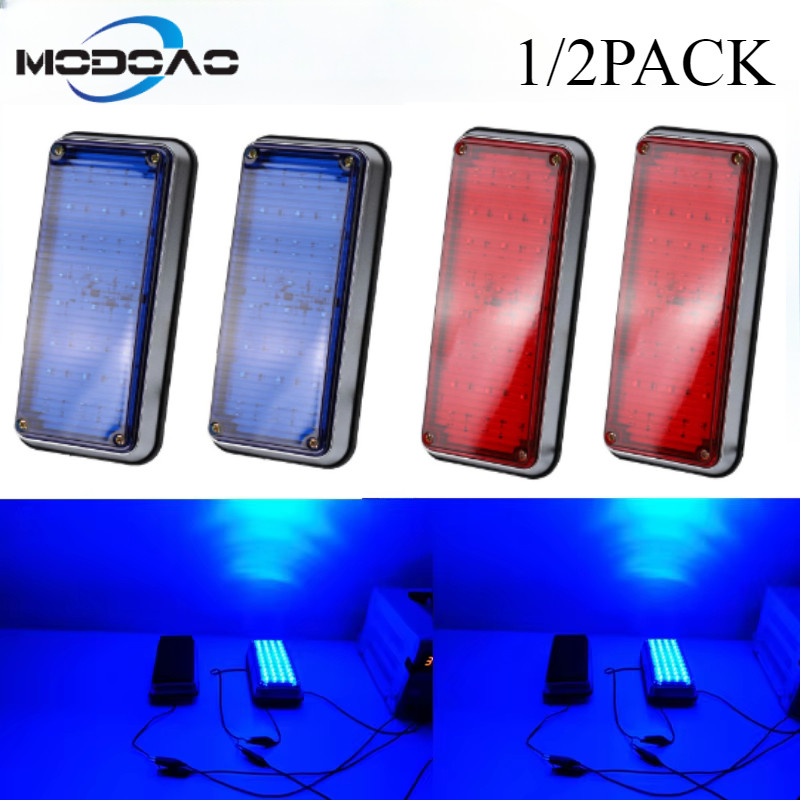 2Pcs/1Set 12V/24V LED Stroboscope Police Warning Light Ambulance Strobe ...