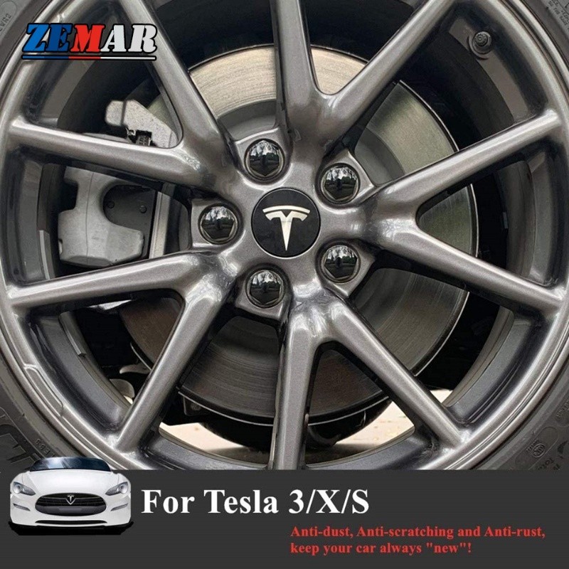 For Tesla Model 3 2016-2020 Car Wheel Center Hub Caps with 4 Center Cap ...