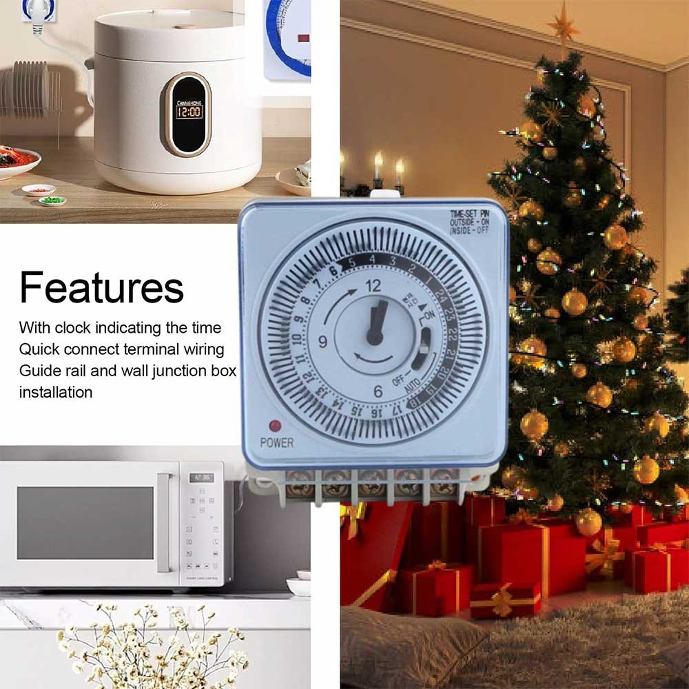 24 hour cycle mechanical timing switch socket Industrial mechanical switch controller | Shopee ...