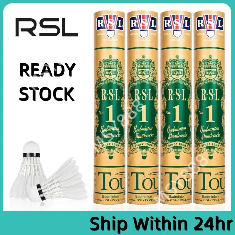 12pcs RSL Gold Tourney No.1 Shuttlecock 12pcs Feather Shuttlecocks ...