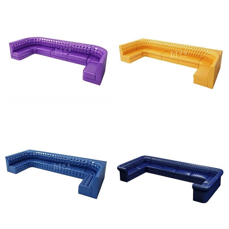 Bar Combination of Bar Card Seat KTV Box u-Shaped Leather Sofa Coffee ...