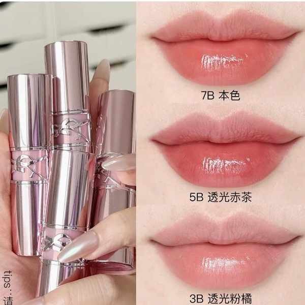 liptint lipstick Ysl/saint Laurent New Product Pink Round Tube Lipstick Sample Moisturizing ...