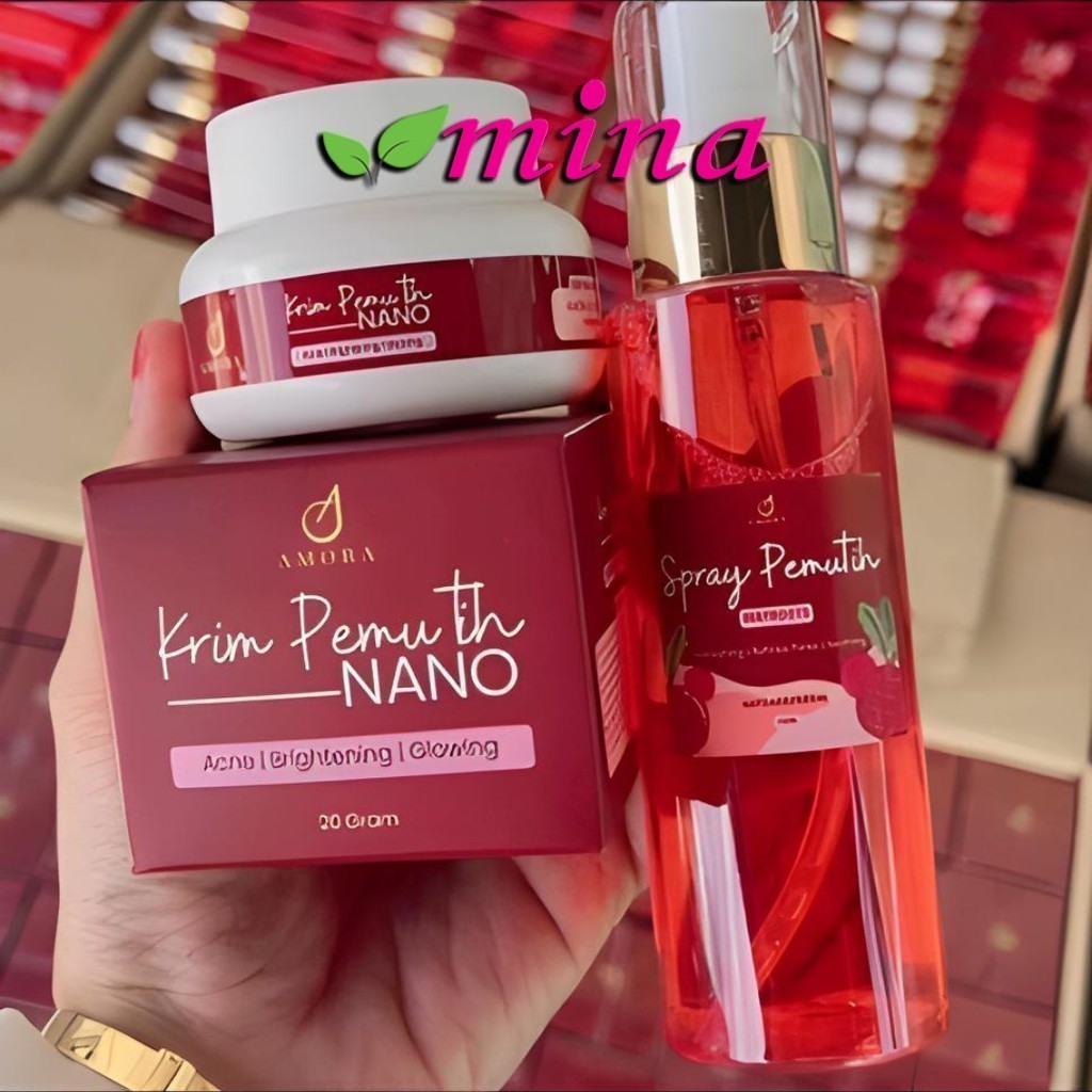 AMORA Spray Pemutih 100ml Krim Pemutih Nano 20gm Viral Fairy Scrub ...