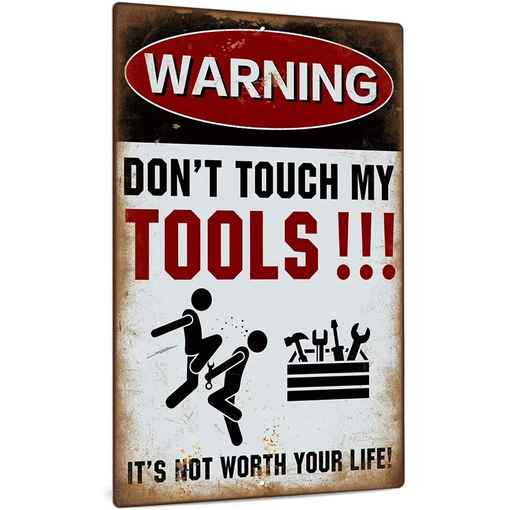 New ProductsVintage Sign Do Not Touch My Tools Aluminum Metal Sign for ...