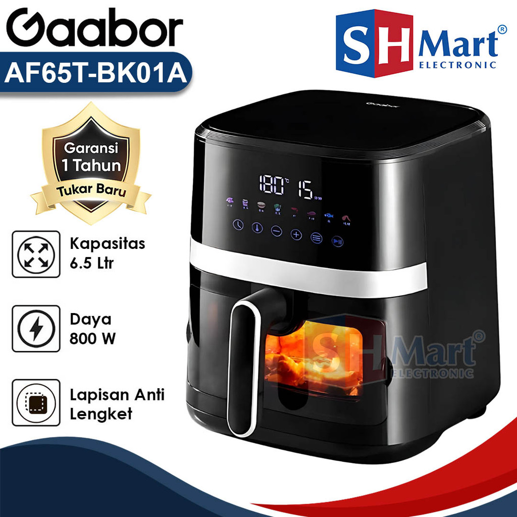 Gaabor Air Fryer Low Watt 6.5 Liter Digital Control Multipurpose Non ...
