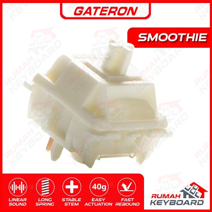 Gateron - Switch - Smoothie - 5 PIN - 40g - Linear - Factory Lube ...