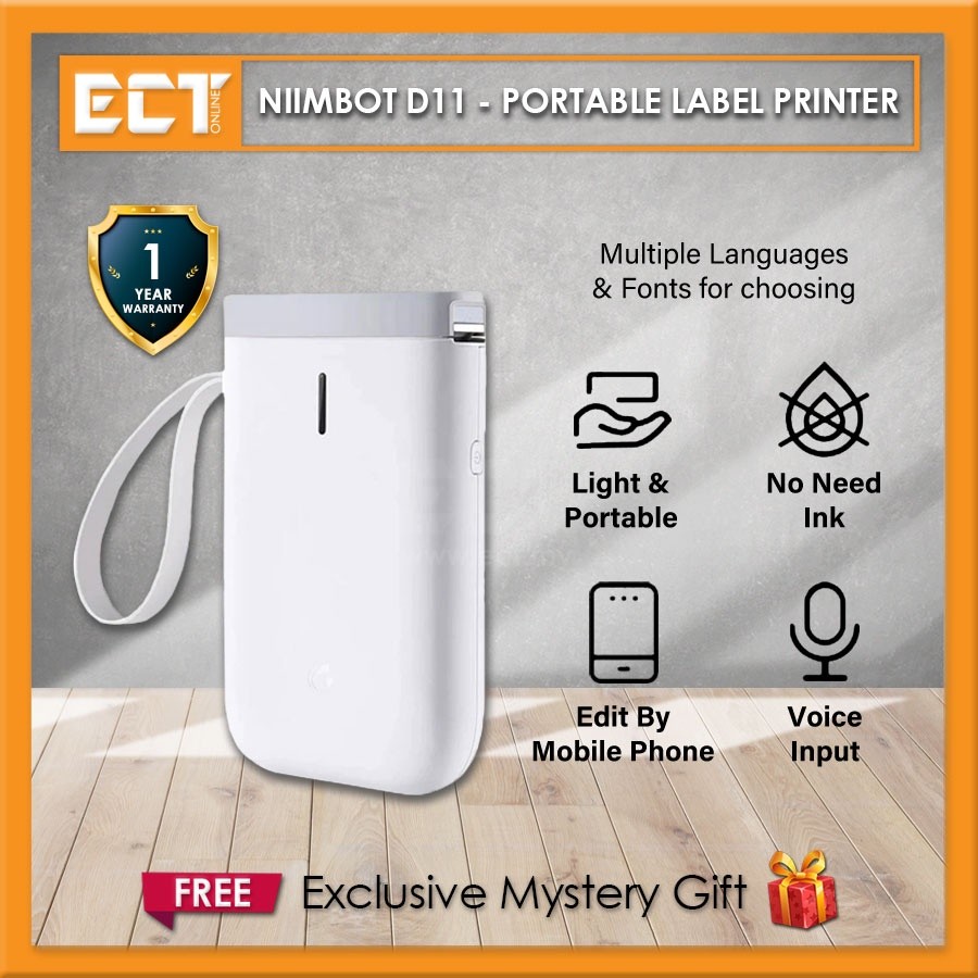 PikDik D11 Portable Label Printer - White / Black / Green | Shopee Malaysia