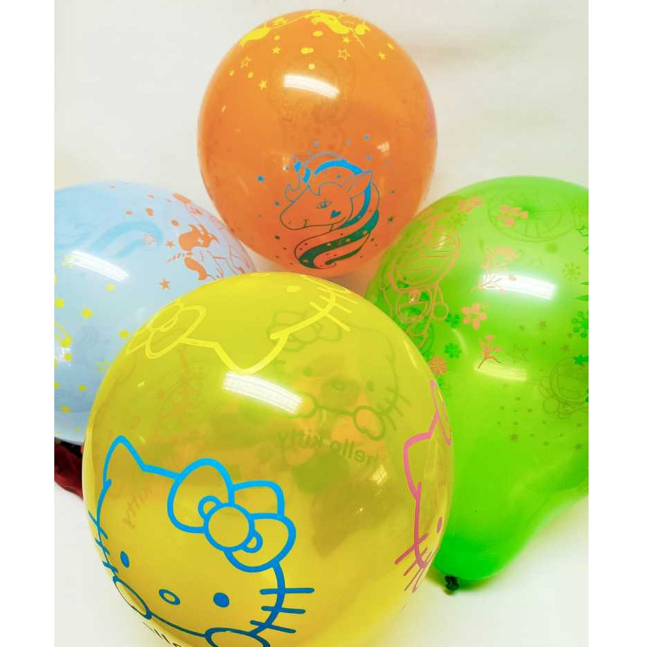 Mixed Character Balloons Hello Kitty Round Balloons Spiderman Balloons ...