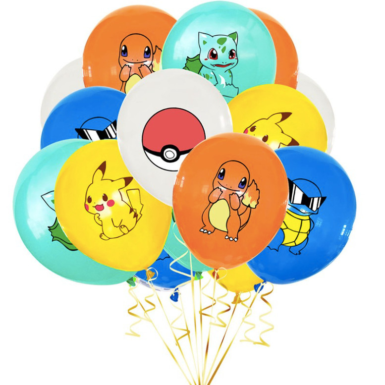 10pcs Pokemon Go 12 Inch Latex Balloon Kids Birthday Party Decor ...