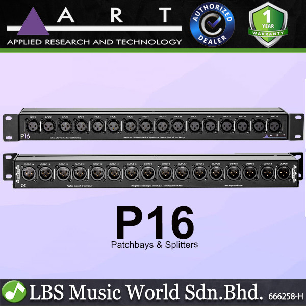 ART Pro Audio P16 16 Channel XLR Balanced Patchbay and Splitter | Shopee Malaysia