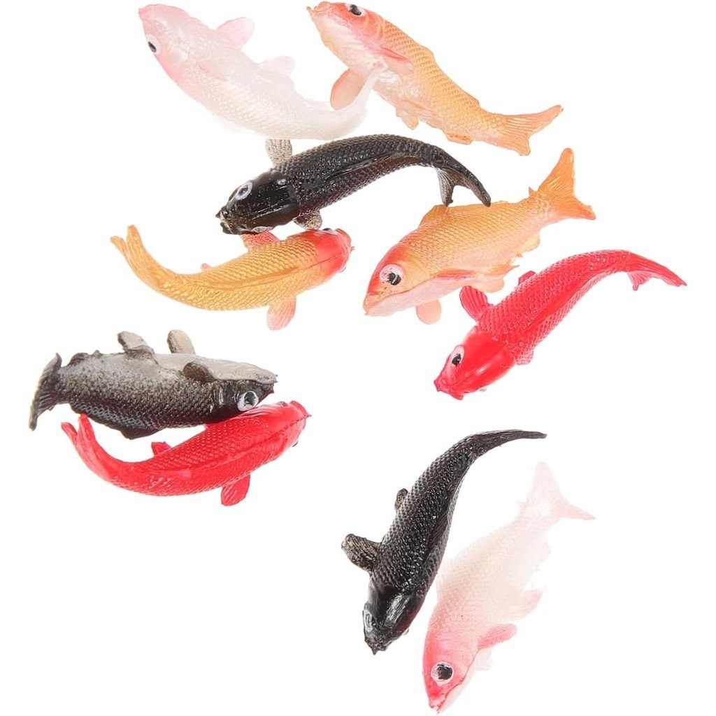 VICASKY 10pcs Model Rumah Boneka Ikan Kecil Ikan Mas Palsu Lautan ...