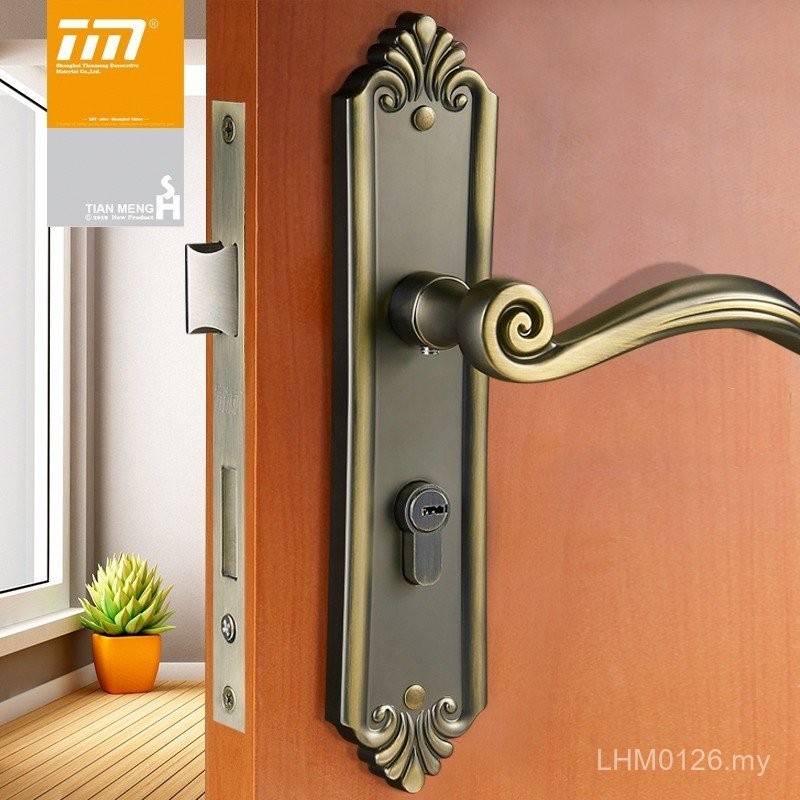 Universal Household Bedroom Door Lock Entry Aogura Bronze Wooden Door ...