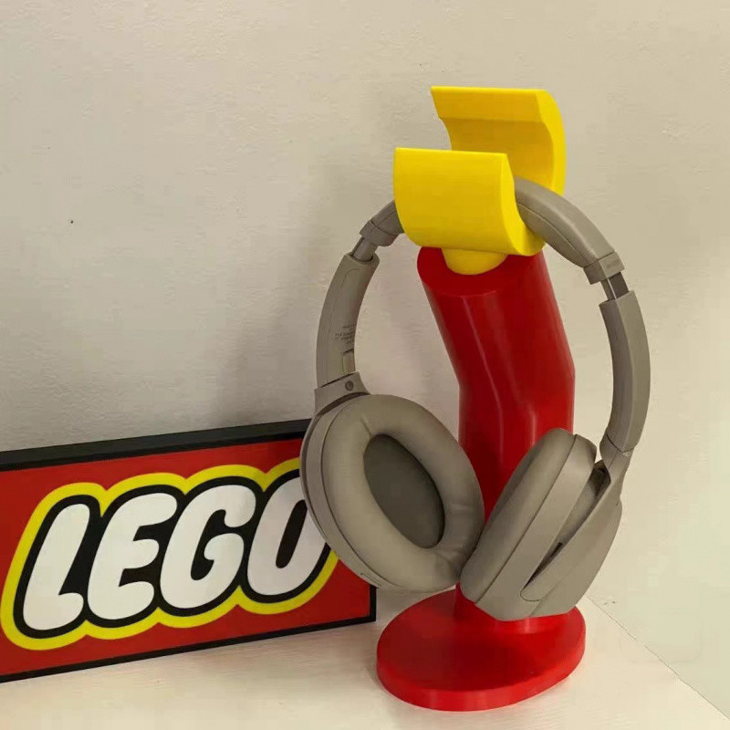 3D Printed Headphone Stand LEGO Headphone Stand LEGO Design Headphone ...