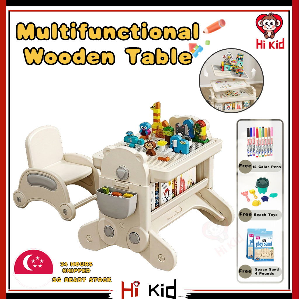 [SG Seller]Foldable Kids Study Table and Chair Set Kids study table ...