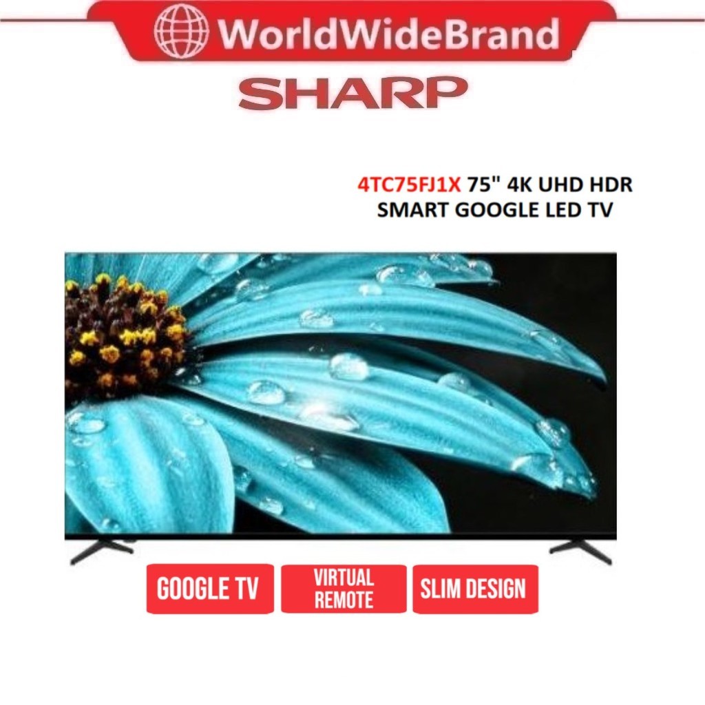 ( 2024 NEW MODEL) SHARP 75 "INCH UHD 4K GOOGLE TV 4TC75FJ1X | Shopee ...