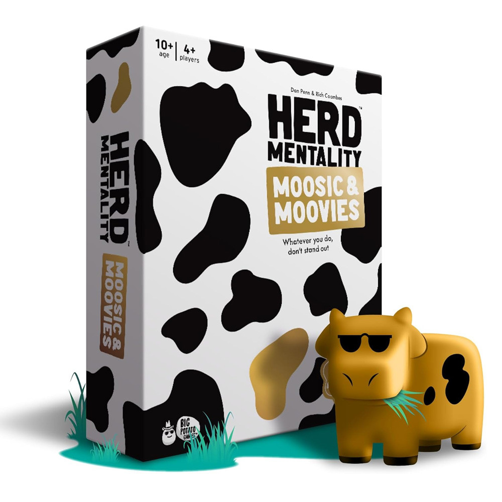 Big Potato Herd Mentality Moovies & Moosic Board Game Fun for The Whole Family Card Game ...