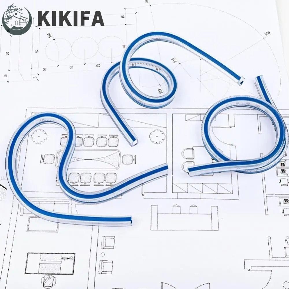 KIKIFA Curve Ruler, 30cm 40cm 50cm 60cm Flexible Snake Shaped Ruler ...