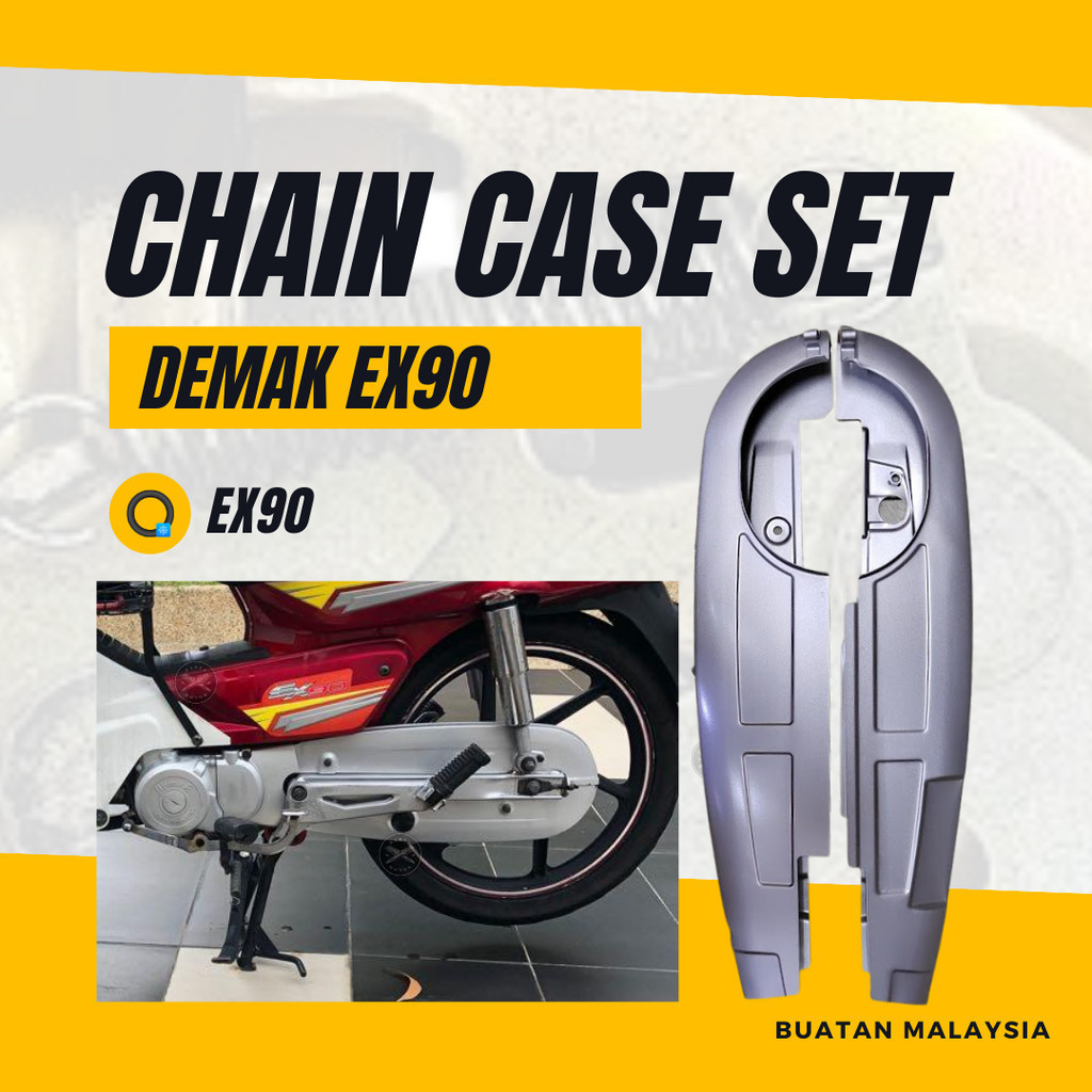 100% ORI CHAIN CASE SET EX90 - DEMAK EX 90 EX-90 CASING PETI RANTAI CHAIN COVER COMPLETE PENUTUP ...