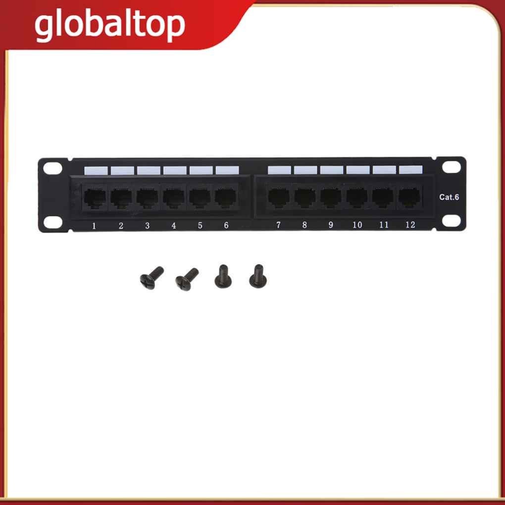 GL-4013 12-Port Twisted Pair Patch Panel Panel Wall 4 Cat6 With Screws ...