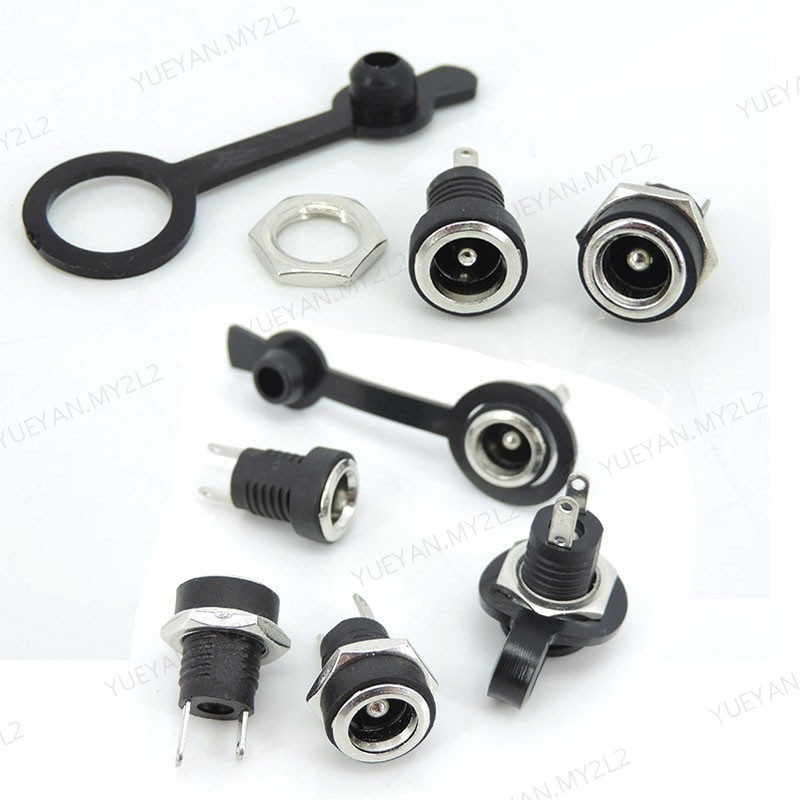 5.5x2.1mm 5.5x2.5mm DC Female Panel Mount Power Jack Socket Supply ...