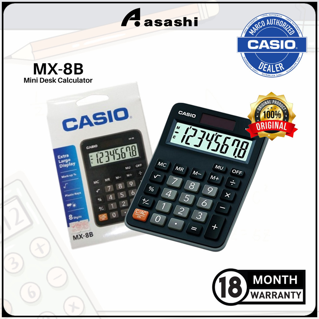 Casio MX-8B 8 Digits Calculator | Shopee Malaysia