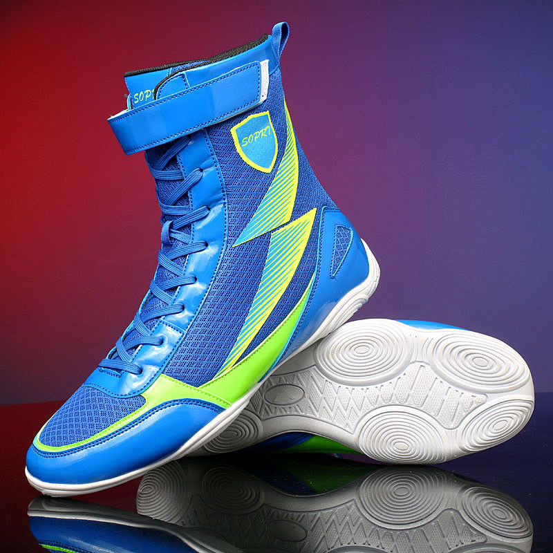 men's boxing Wrestling sports shoes high top foot protection fencing ...