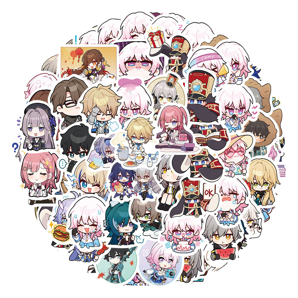 80 pcs Chibi Honkai: Star Rail Game Characters Waterproof PVC Stickers ...